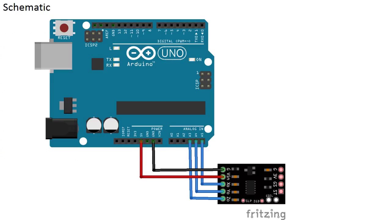 Arduino and MMA7361 accelerometer example