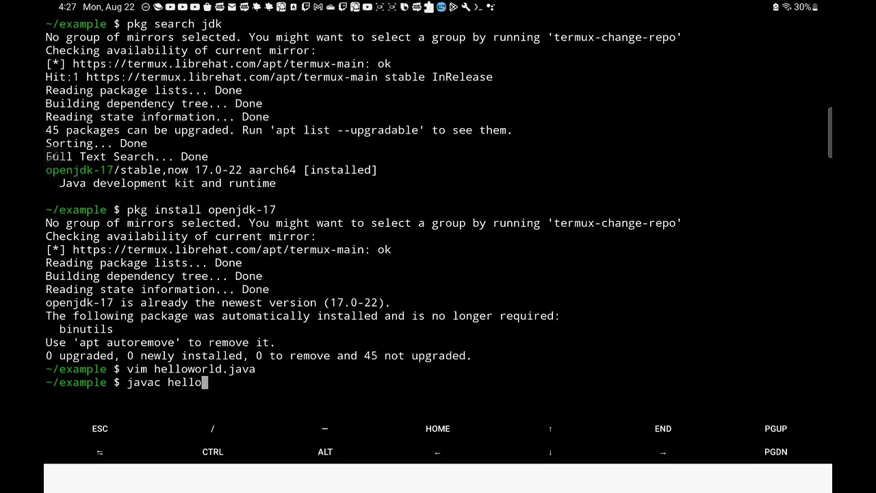 How to write, compile, and run Java programs on Android — using Termux 📱