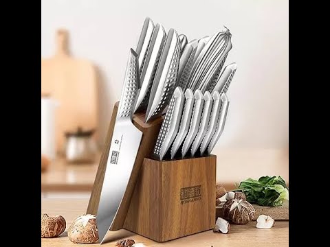 Kitchen Knife Set With Block, 16-piece Japanese Knife Set