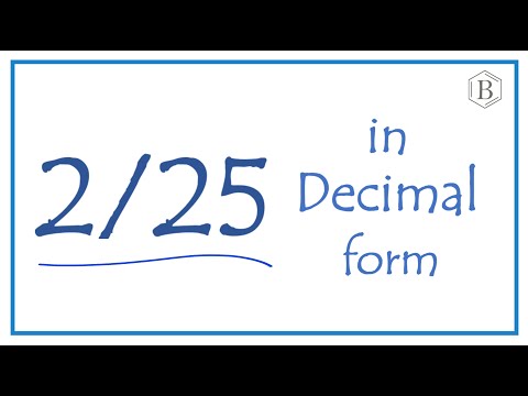 2/25 as a Decimal