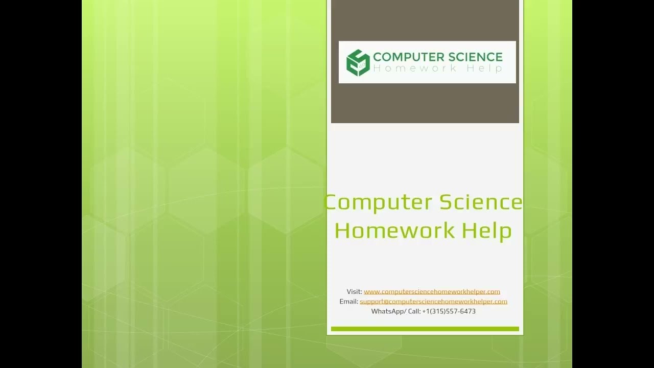 Computer Science Homework Help