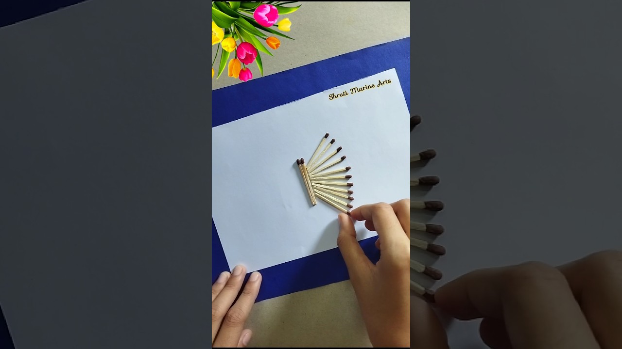 Matchstick Butterfly | Matchstick Arts and Crafts #shorts #shortsfeed #youtubeshorts #trending #diy