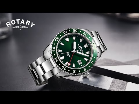 Rotary Men's Henley GMT Green Watch GB05108/24