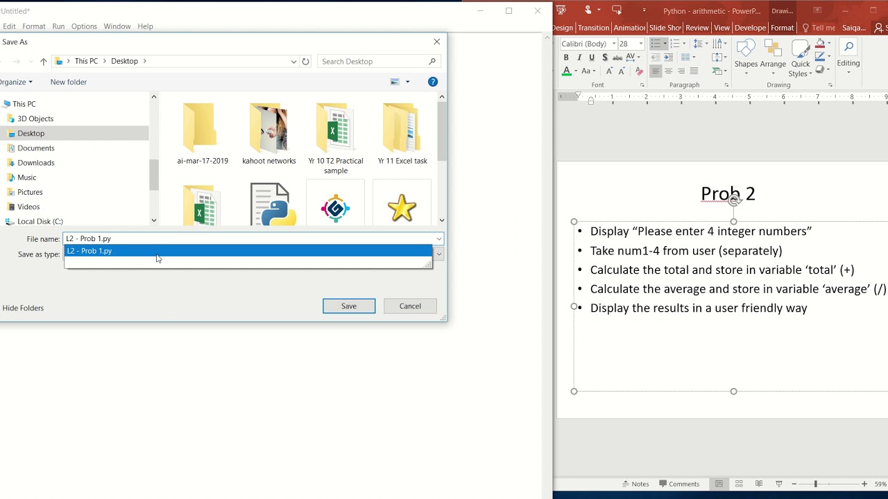Python - L2 - Arithmetic problems - Task 2
