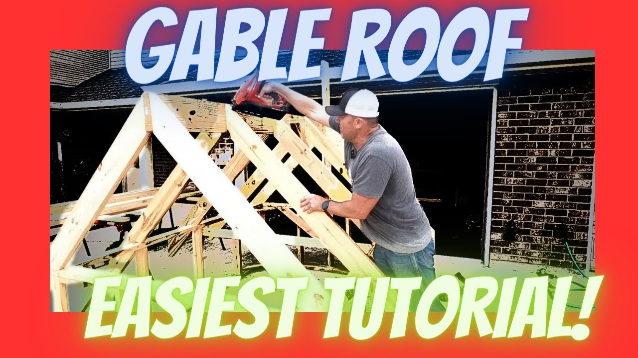 How to build a Gable Roof! Easiest Tutorial Ever