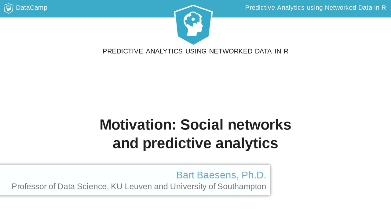 R Tutorial: Predictive Analytics using Networked Data in R | Intro