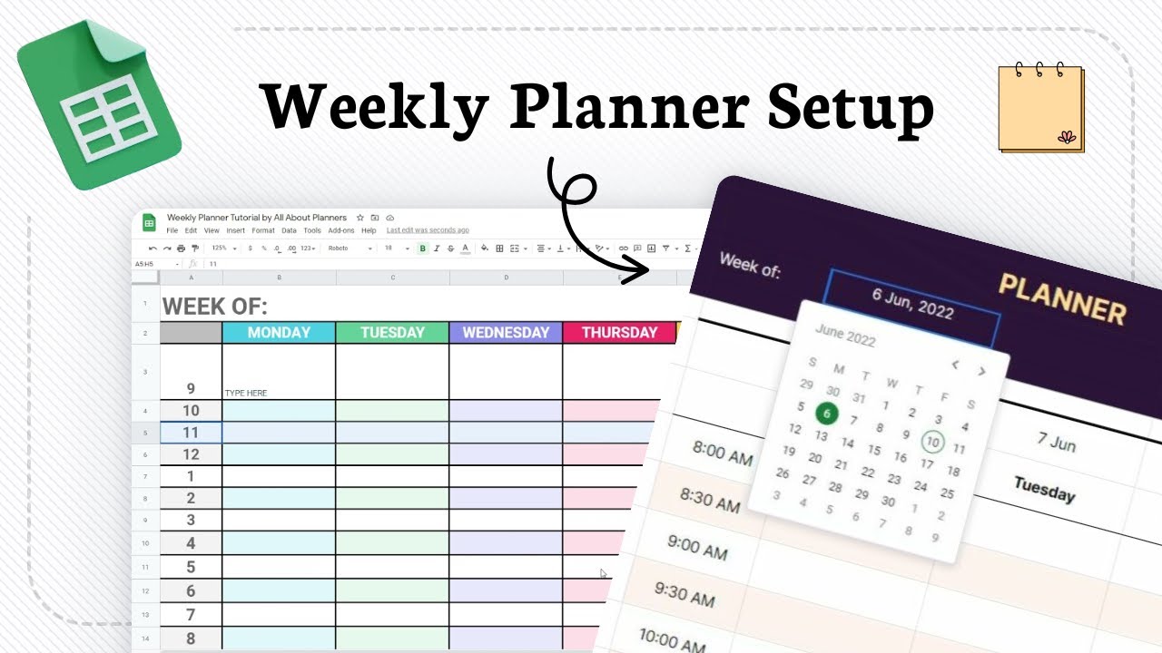 How to Make a Weekly Planner in Google Sheets