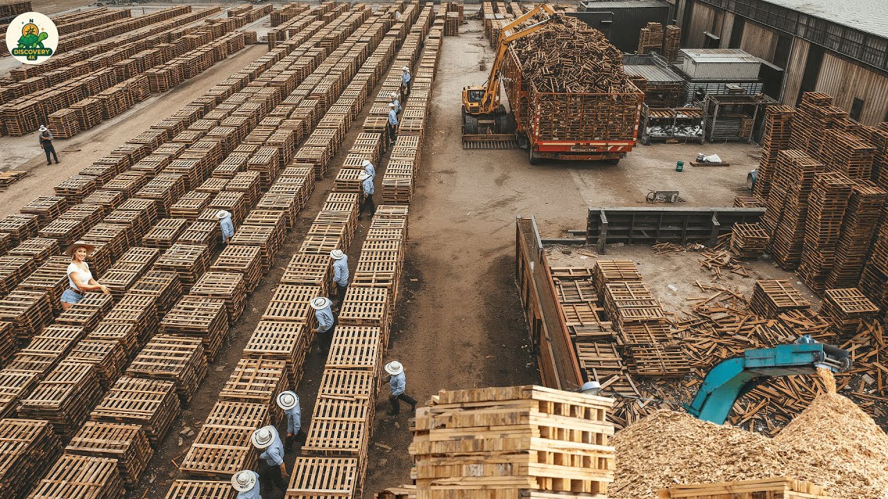 Racing to America to Reveal the Truth Behind the Giant Pallet-Recycling Plants???