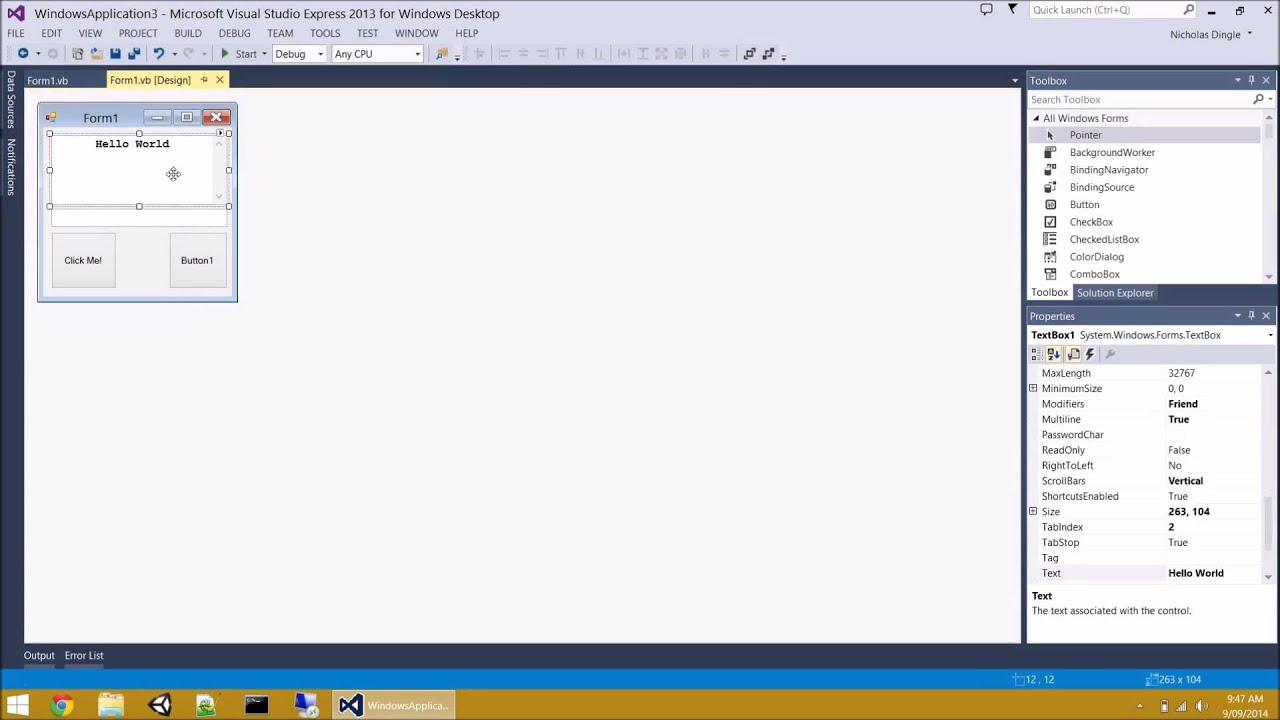 VB.NET 2013 GUI - Textboxes