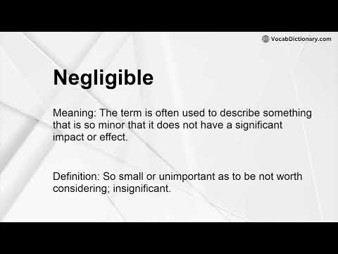 Negligible Meaning