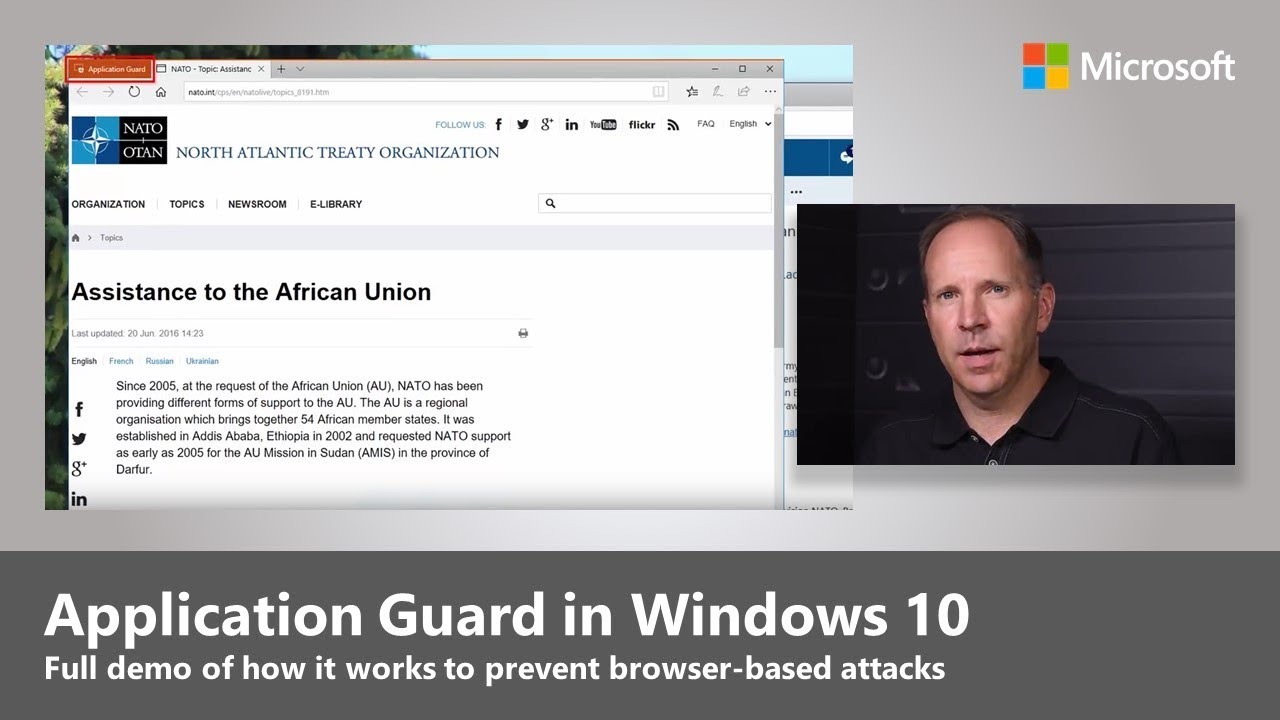 Preventing browser-based attacks with Windows Defender Application Guard