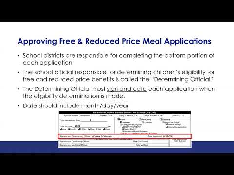 Process of Determining Meal Eligibility - Free and Reduced Price Meal Application (2024)