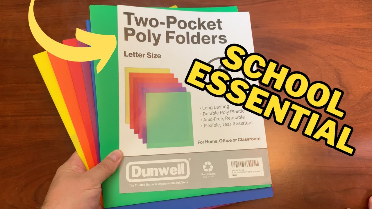 Dunwell durable plastic file folders for K-12 back to school review