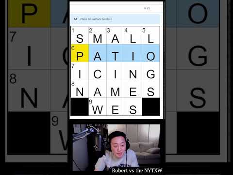 Mini in 13 seconds Wednesday 6/21/23 New York Times Crossword #crossword #puzzle #shorts