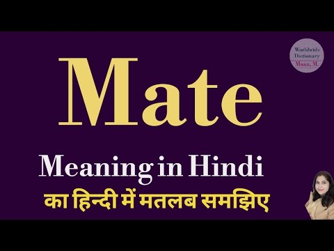 Mate meaning l meaning of mate l mate ka Hindi mein kya matlab hota hai l vocabulary