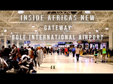 Inside Walk Through Addis Ababa's New Bole International Airport,Ethiopia.