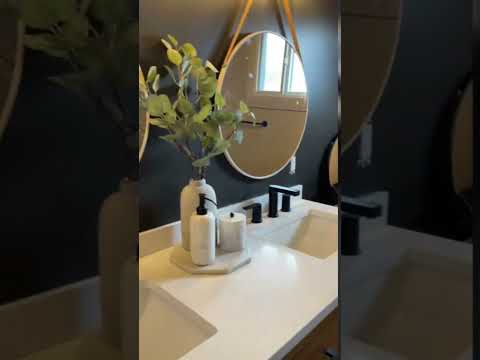 Terrazzo tile and a double vanity π #interiordesign #beforeandafter #bathroomdesign