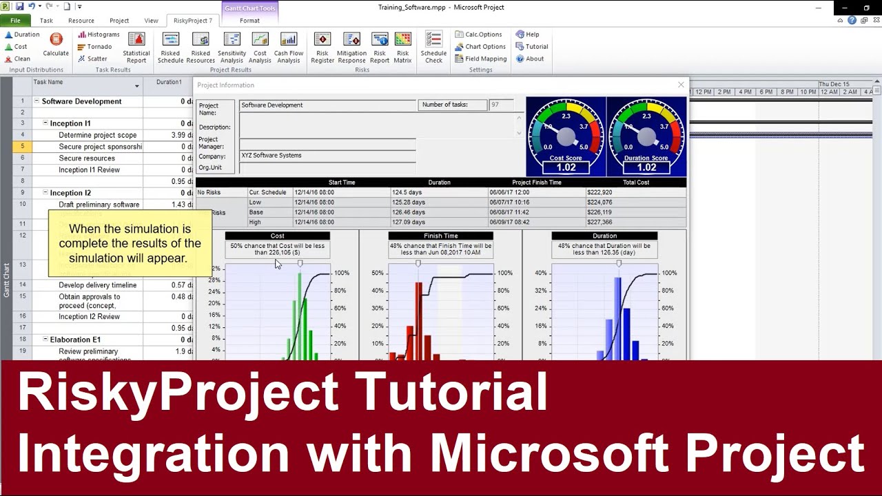 RiskyProject Tutorial: Integration with Microsoft Project