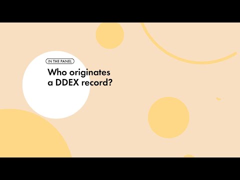 Who originates a DDEX record?