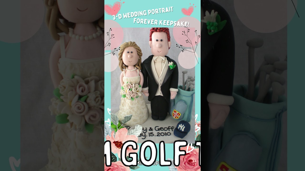 Golf Wedding Cake Topper 💍Golf Wedding Decor ❤️Golf wedding theme❤️ Custom Cake topper #weddinggift