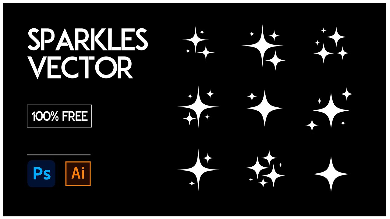 Sparkles / Stars Vector 100% FREE | Adobe Illustrator 2023