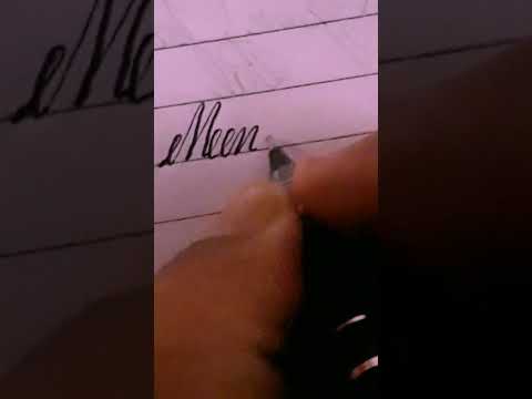 How To Write 'Meenakshi' Name In Cursive Handwriting