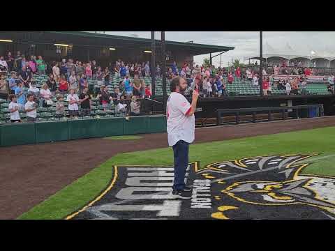 Randy Mayfield sings National Anthem for the Home Run Derby 2024