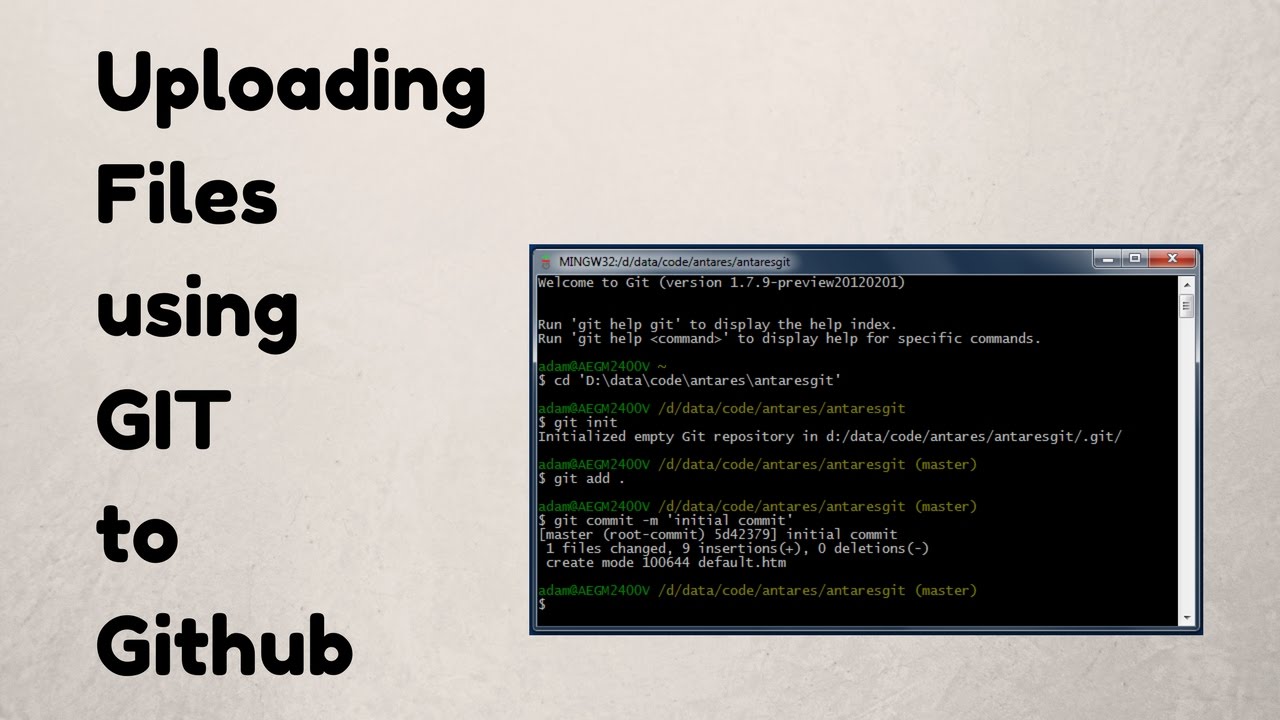 How to Upload files using GIT to Github