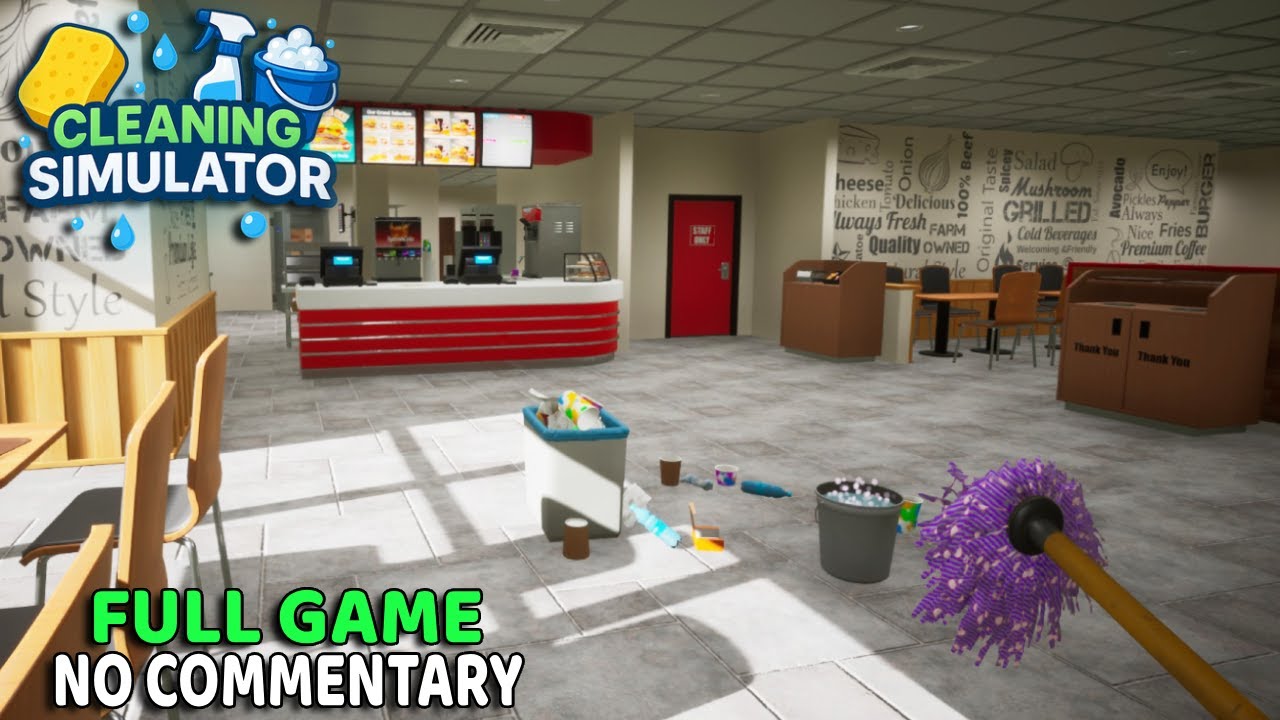 Cleaning Simulator Full Game | No Commentary Long Gameplay