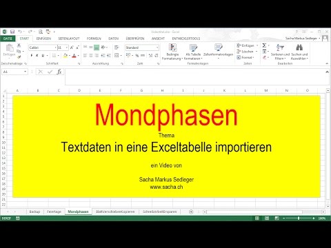 Daten aus einer Textdatei in Excel importieren