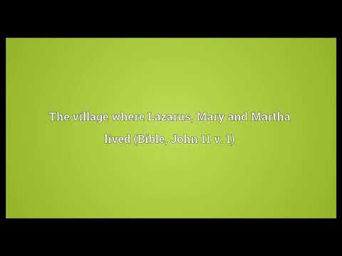 Bethany Meaning