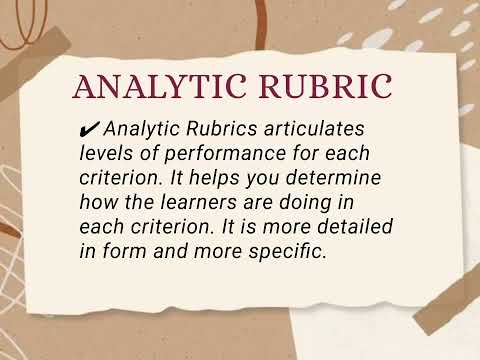 Significance of level of performance and Two types of Rubrics