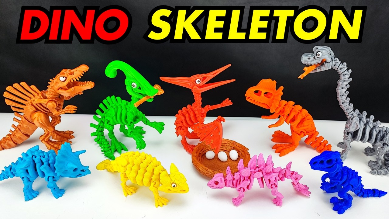 Satisfying Articulated Dinosaur Skeletons to 3D Print