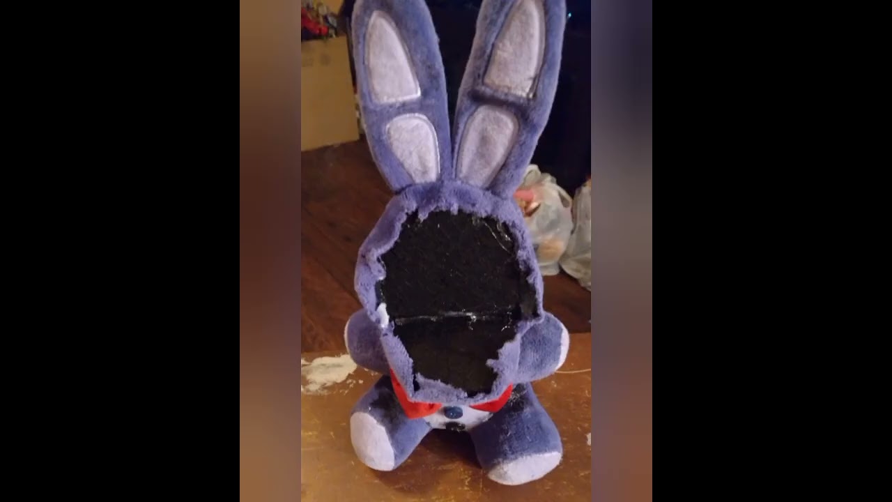 the process of making withered Bonnie custom plush