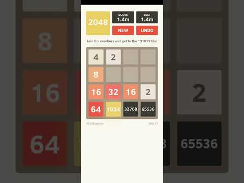 2048 (4Γ4) Game 5 Continuation Reach a Score of 4,000,000