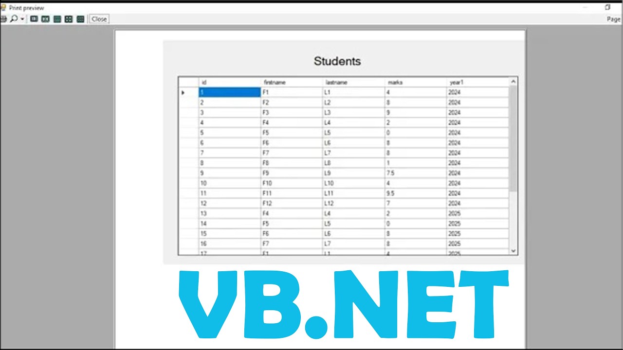 Visual Basic .NET: Print DataGridView with Title (Step-by-Step Tutorial)
