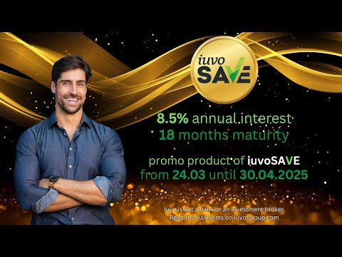 iuvoSAVE: 8.5% annual interest with promo product, until 30.04.2025