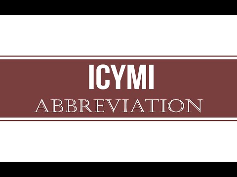 ICYMI Abbreviation in Urdu | English Abbreviation Words | Texting Abbreviations