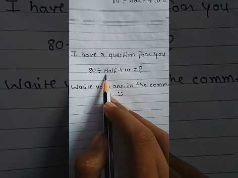 Viral Instagram Question | 80÷Half+10 = ? (Correct answer in th Description ) #ytshorts