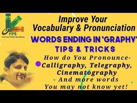 Words Ending in Graphy || Vocabulary and Pronunciation by Neeraj Sir [Hindi - English]