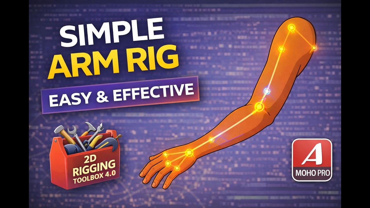 Simple & Effective Arm Rig in Moho Pro | 2D Rigging Toolbox 4.0