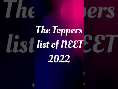 Toppers list of NEET2022 | results | NEET2022