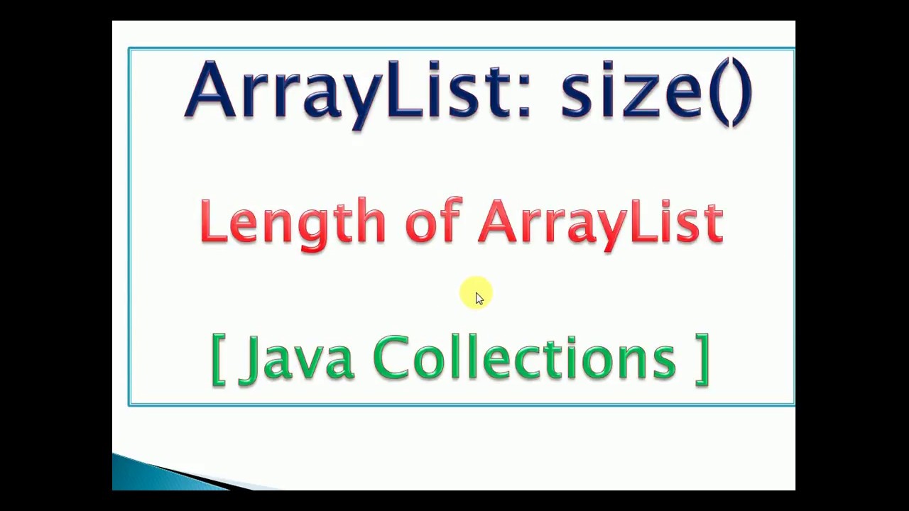 ArrayList length(size) in java example