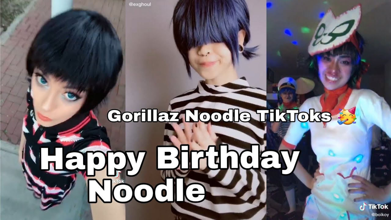 Happy Birthday Noodle!! (Gorillaz Noodle cosplay tiktoks)