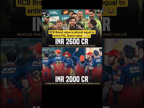 RCB Brand value is almost equal to entire PSL Brand value 🤯😂#ipl2025 #ytshorts #shorts #viralvideo