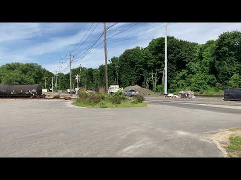 Commuter Rail Through Keolis Work Zone. Worcester Line. #passenger #trains