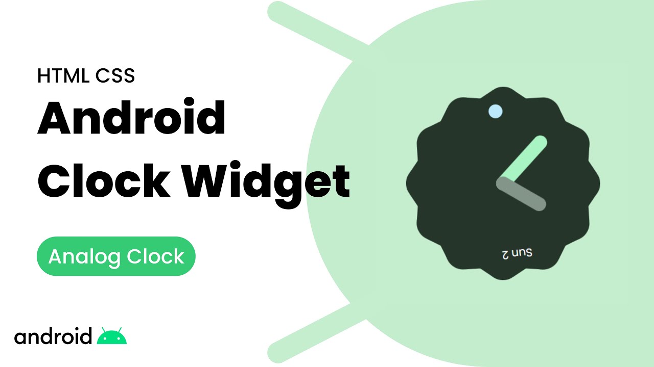 Android Clock Widget using HTML CSS and JS | Analog Clock