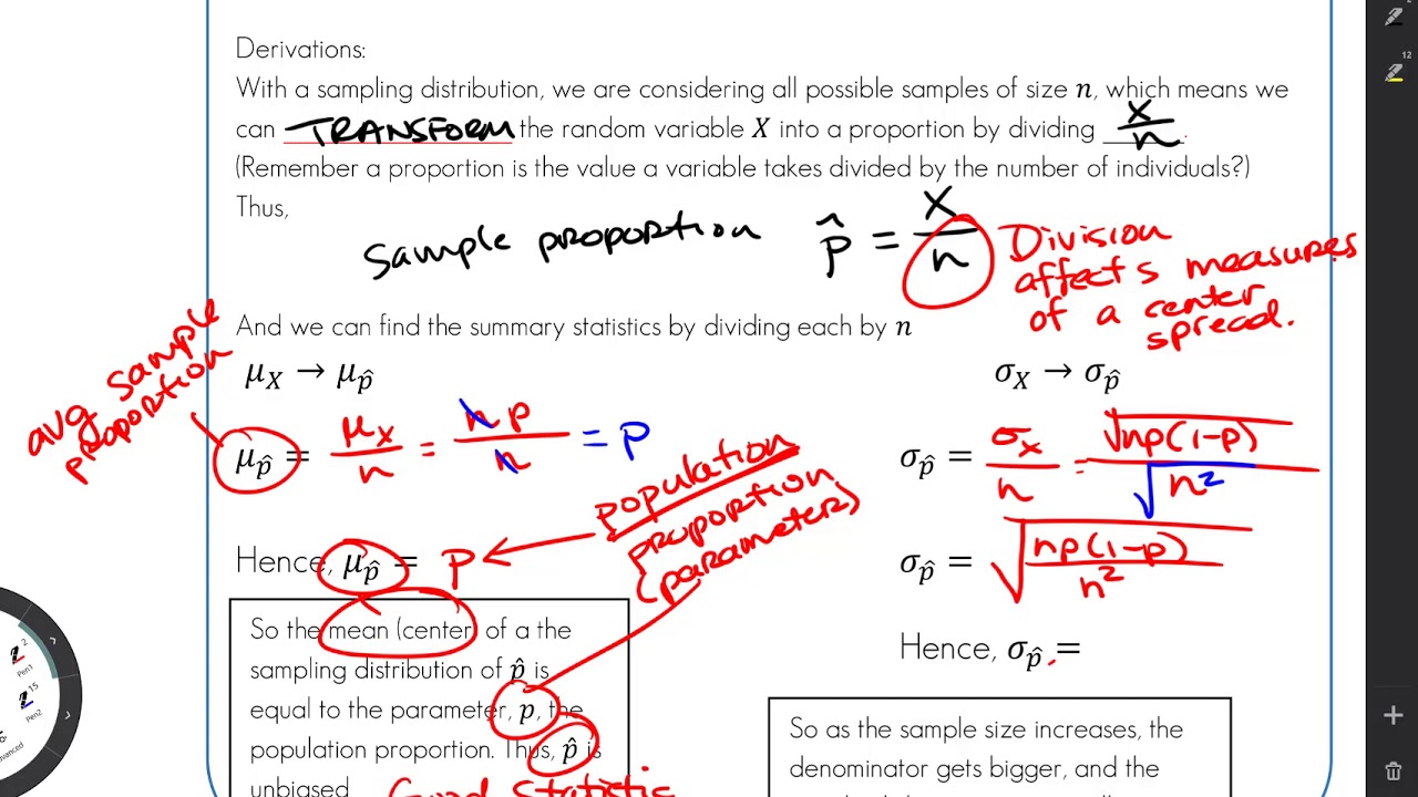 7 2 Sampling Distribution of the Sample Proportion