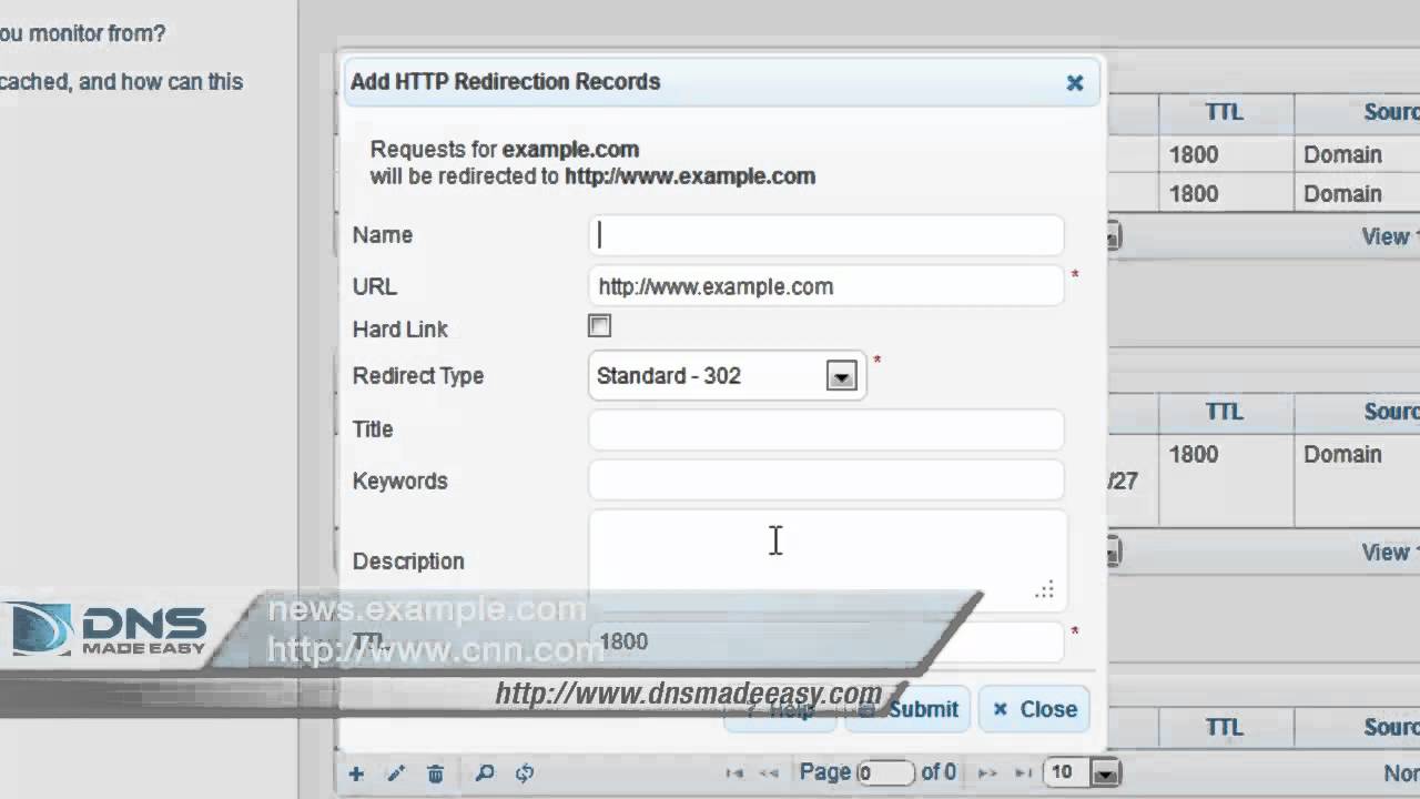 Working With HTTP Redirection Records: DNS Made Easy Tutorials