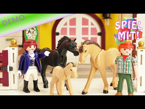 Playmobil Großer Reiterhof – Ställe für unsere Pferde und viel Platz zum Reiten! Aufbau Deutsch
